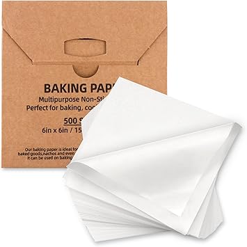 Amazon.com: Tikxlafe 500 Pcs 6x6 Inch Parchment Paper Sheets, Food ...