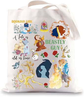 Amazon.com: G2TUP Beaty Story Inspired Tote Bag Fairy Tales Fans Gift ...