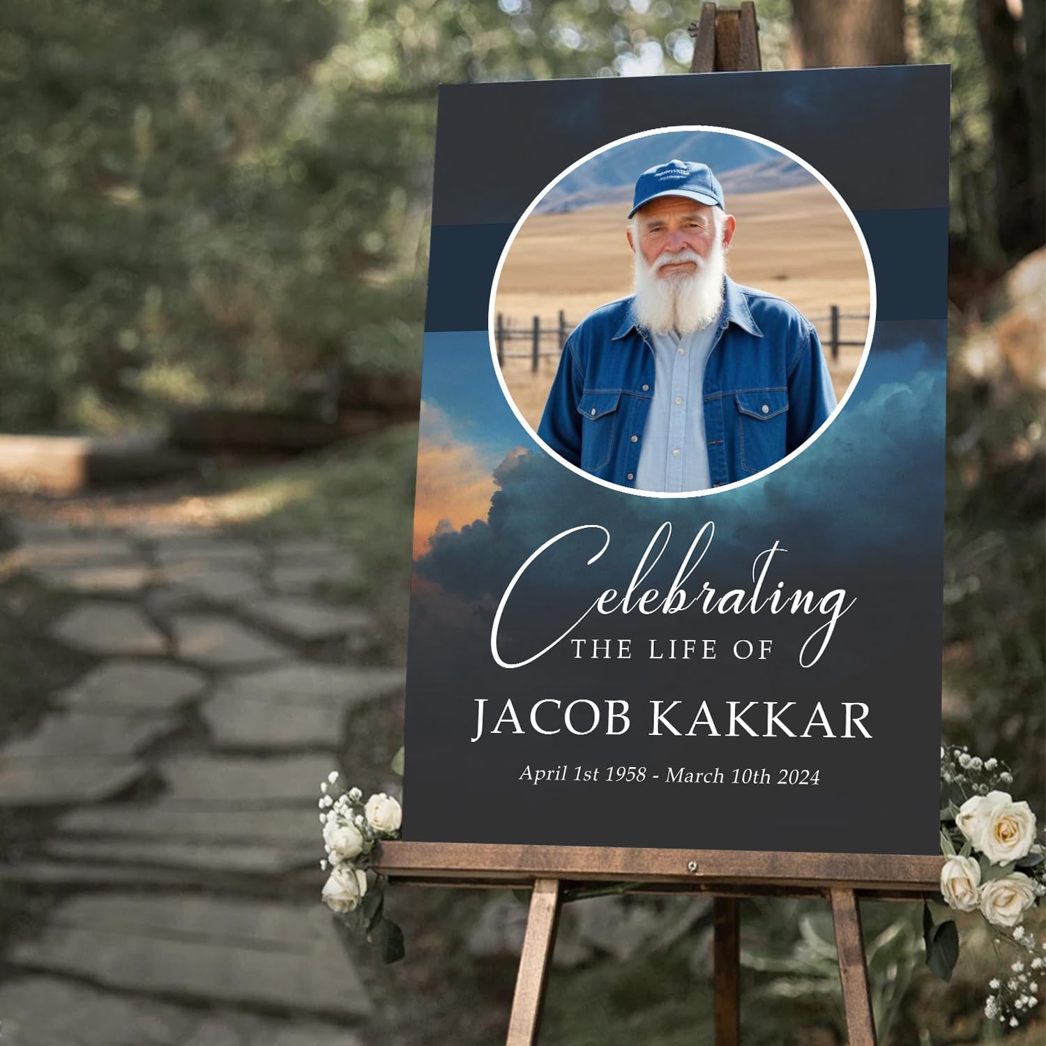 Amazon.com: Personalized Minimalist Celebration Of Life Welcome Sign ...