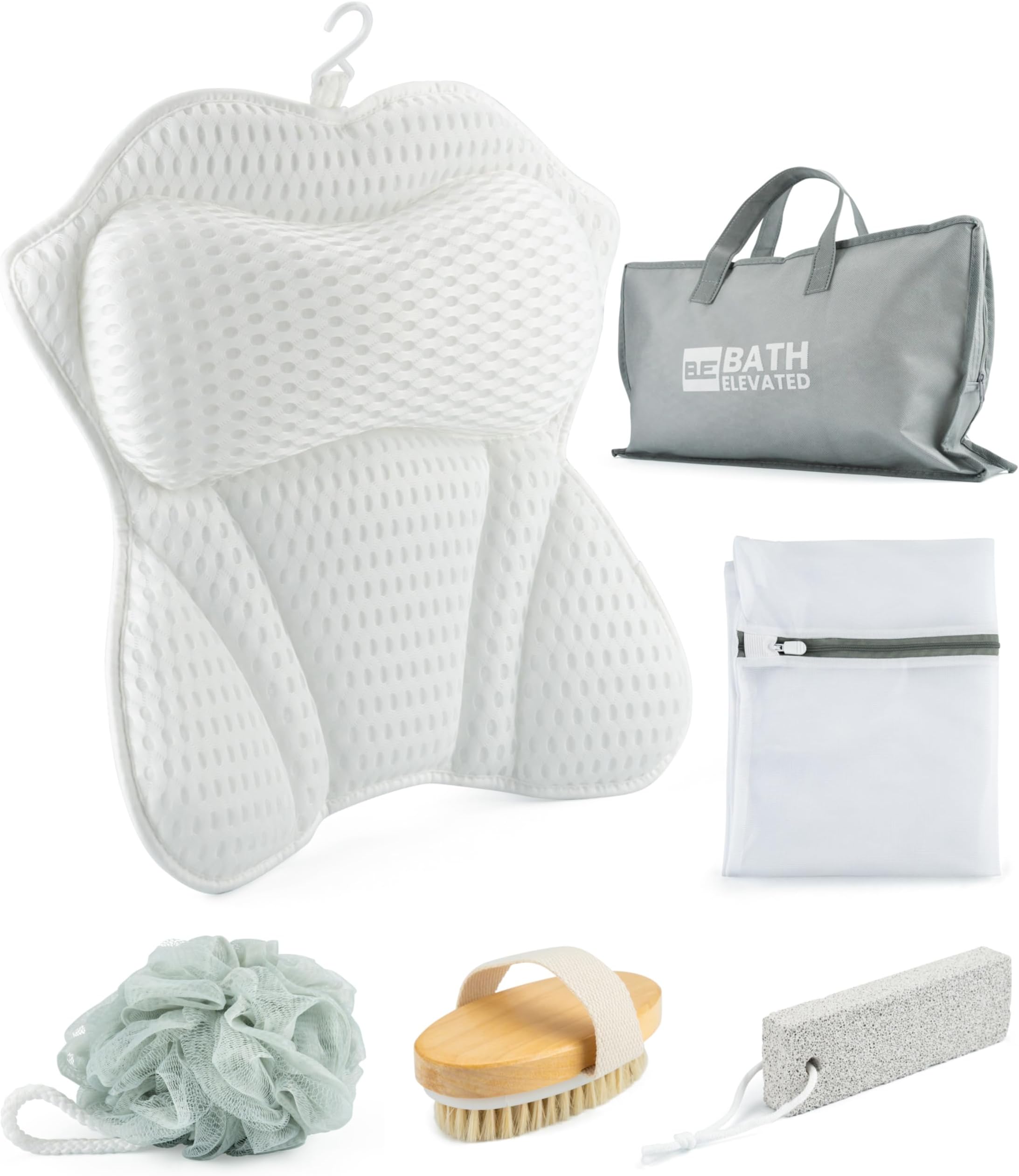 Amazon.com: Bath Pillow (6 Pcs Home Bath Kit) Luxury Bathtub Pillow ...