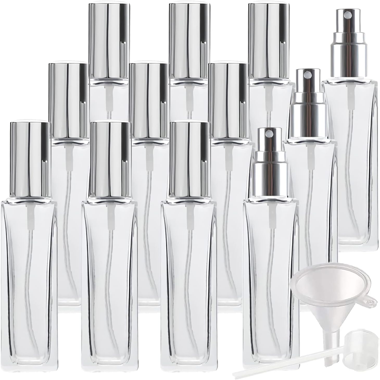 BasicPacking Pack of 12, Transparent 20 ml Portable Perfume Bottles ...