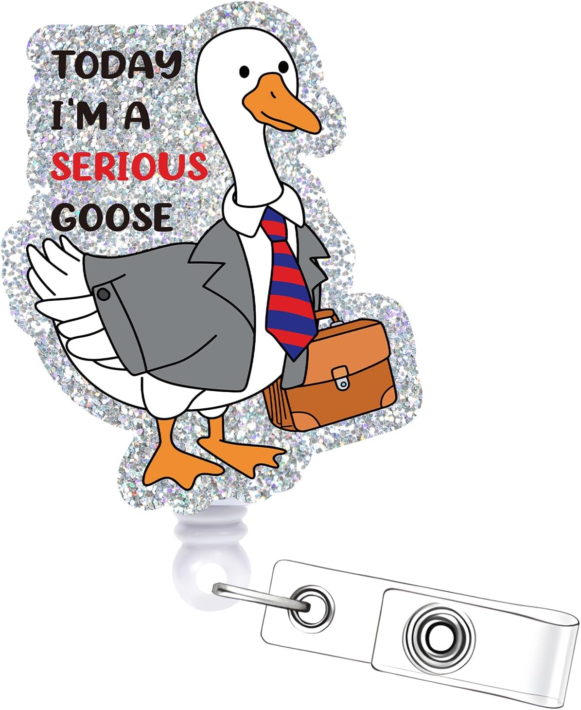 Amazon.com : Serious Goose Badge Reel Retractable - Cosmisun Funny ...