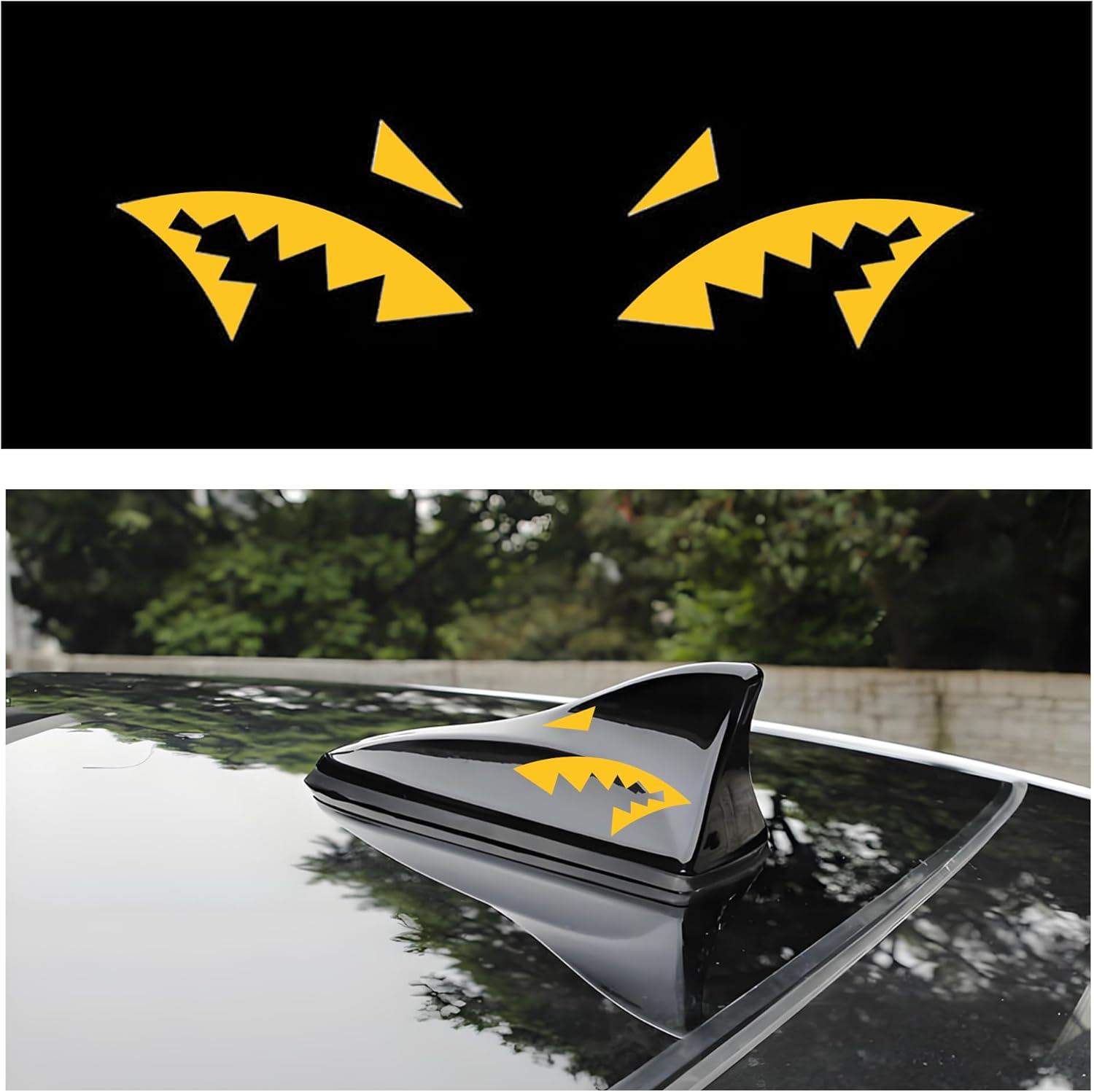 Amazon.com: 2PCS Personalized Car Stickers Decorate Car Shark Fin ...