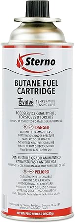 Amazon.com: Sterno 50130 8-Ounce Butane Fuel Cartridges, (RETAIL 4-PACK ...