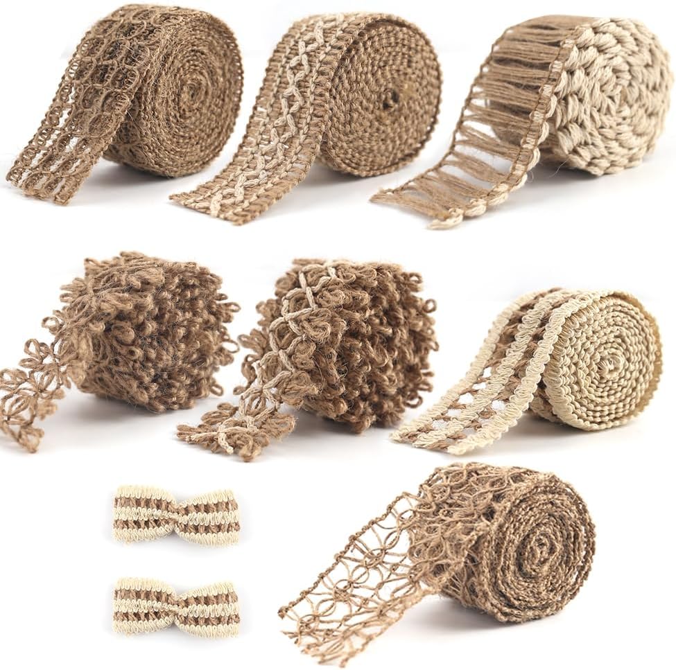 Amazon.com: 3 Rolls - 2 inch x 48 inch Ruffled Burlap Craft or Bulletin ...