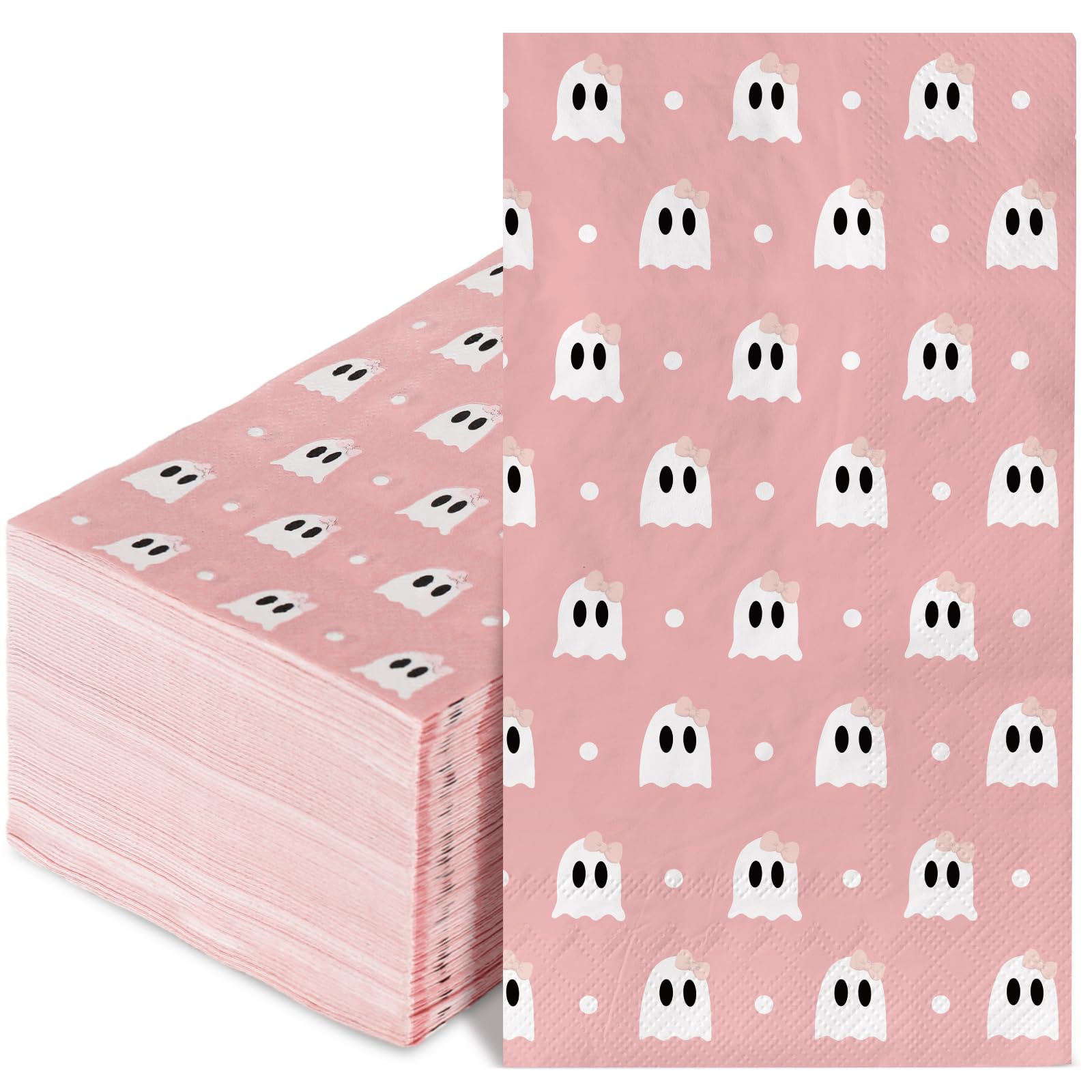 Amazon.com: AnyDesign 100Pcs Halloween Guest Paper Napkins Pink Bow ...