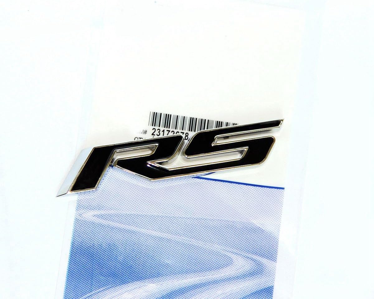 Amazon.com: 2X RS Emblem Letters Decal Sticker 3D Logo Badge（Silver-red ...