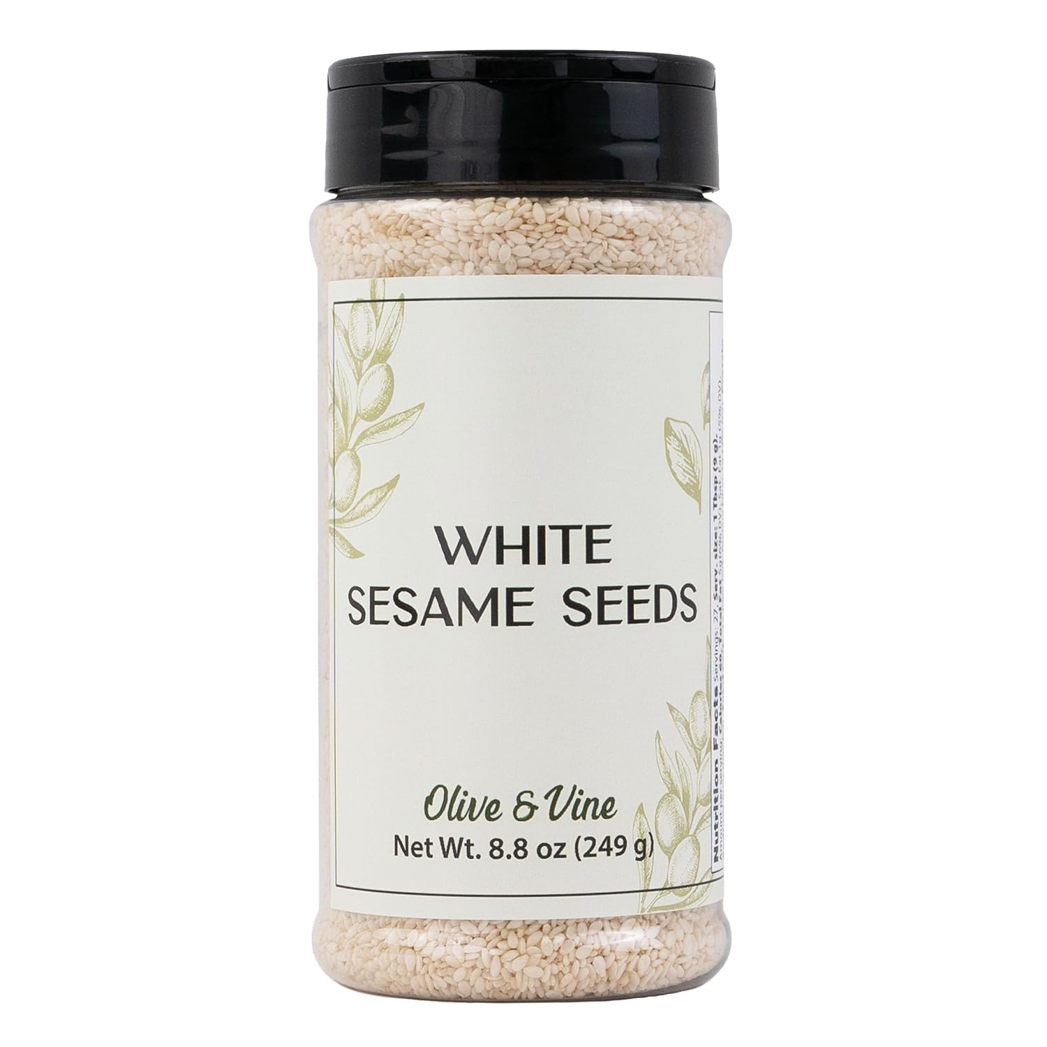 Amazon.com : Olive & Vine White Sesame Seeds, Nutty Flavor, For Baking ...