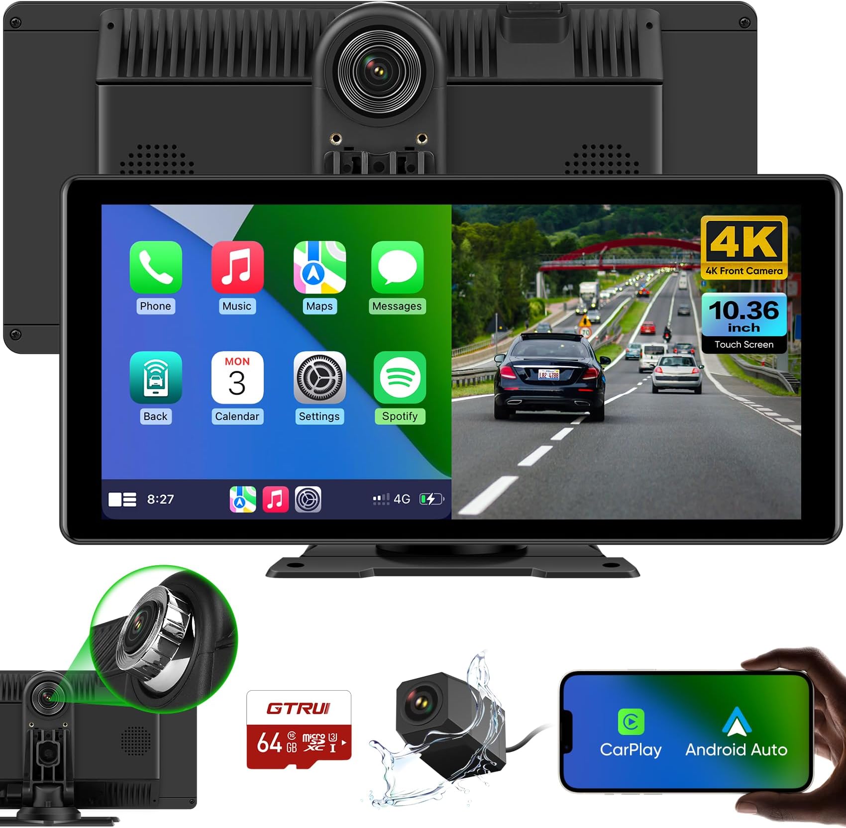 Amazon.com: Car and Driver Intellidash Pro X10 – 10” Wireless Apple ...