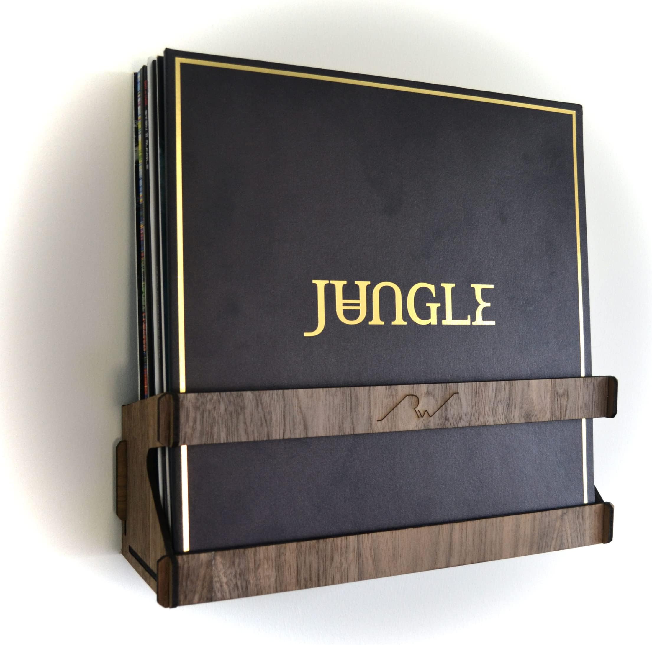 Hudson Hi-Fi Wall Mount Vinyl Record Storage 25-Album Display Holder ...