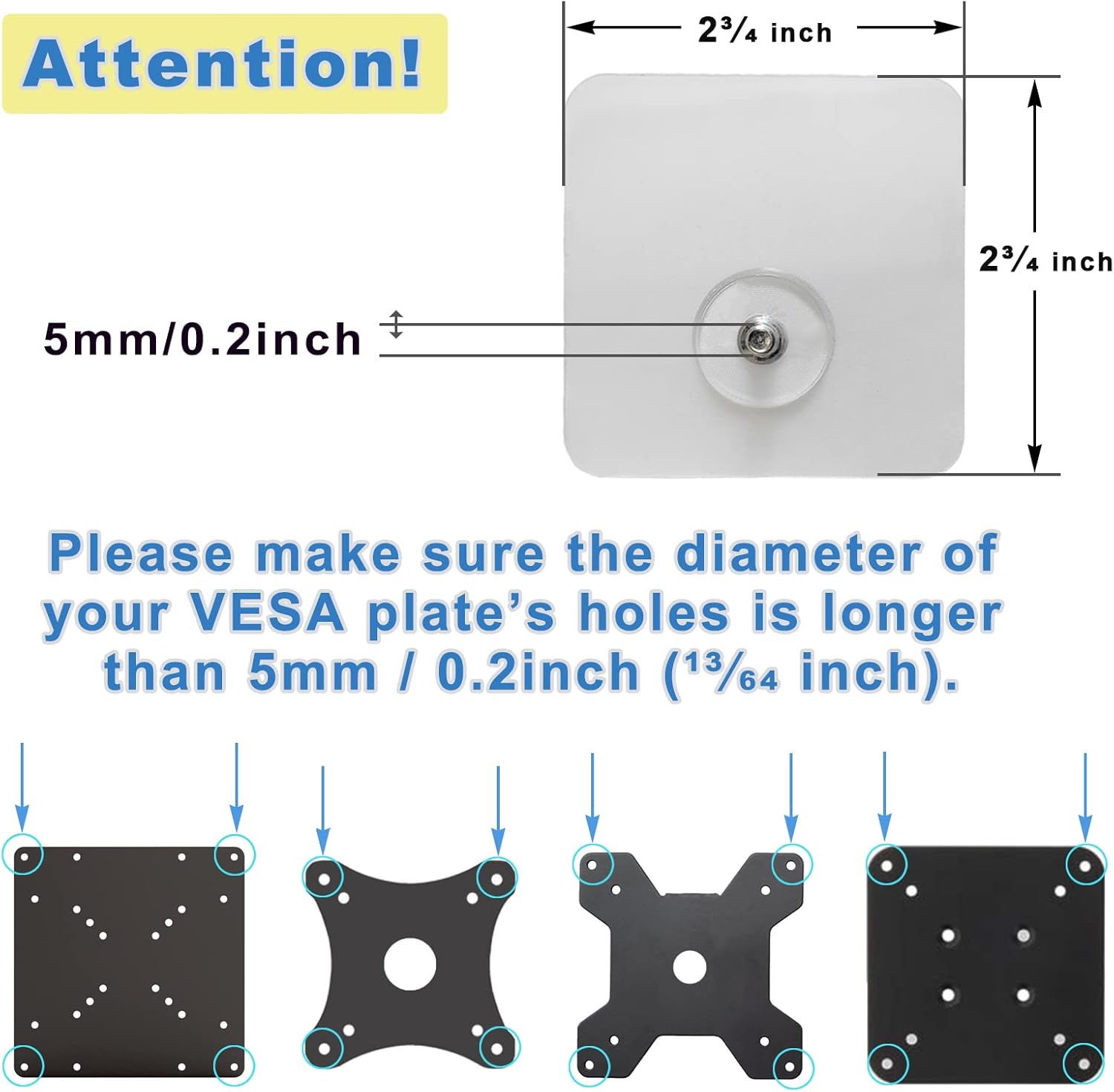 Buy Cozycomfo Non-VESA Monitor Adhesive Mount Interface Set Adapter Kit ...