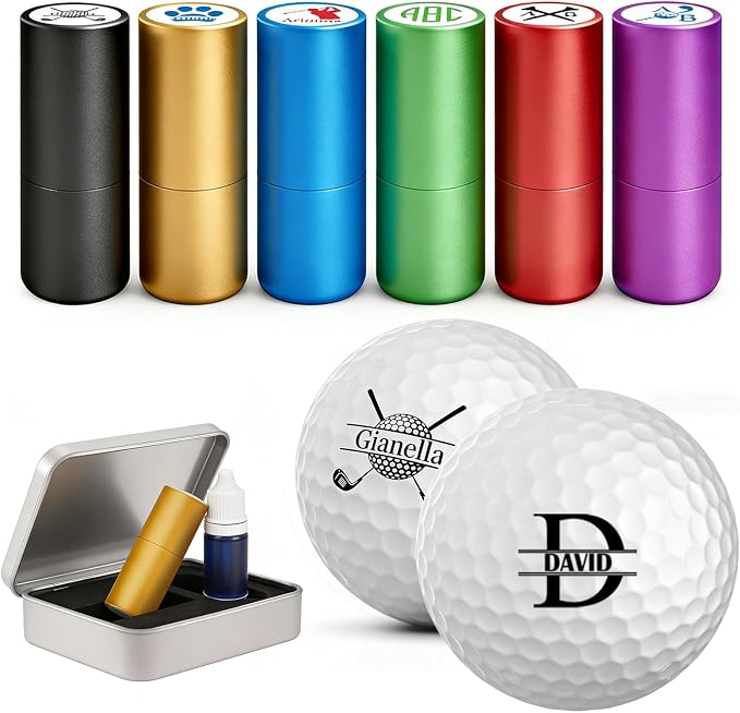 Amazon.com : WolunLi Personalized Golf Ball Stamp - Custom Golf Ball ...