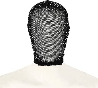 Amazon.com: Hosfairy 1Pcs Black Mesh Mask Full Face Mask Halloween Face ...