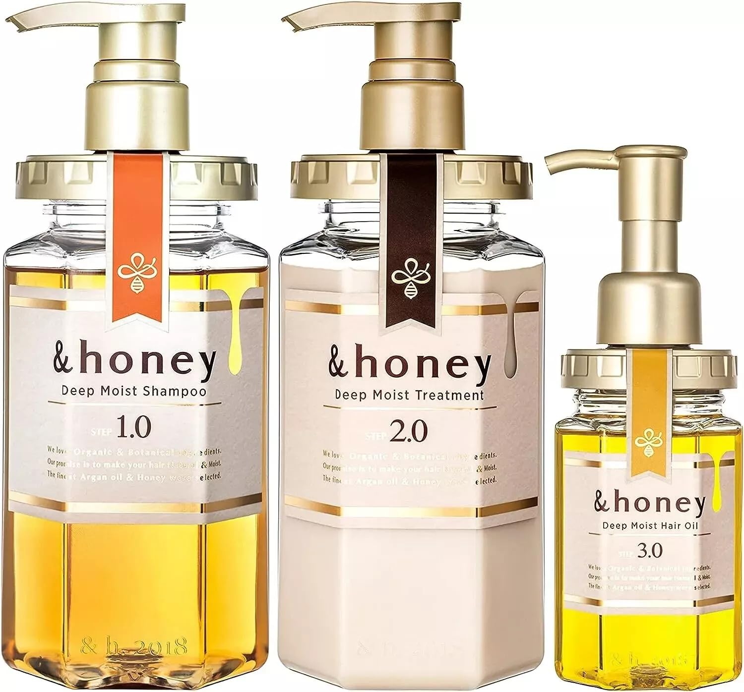 Amazon.com : &-honey Deep Moist Shampoo ,Treatment & Hair Oil (Honey ...