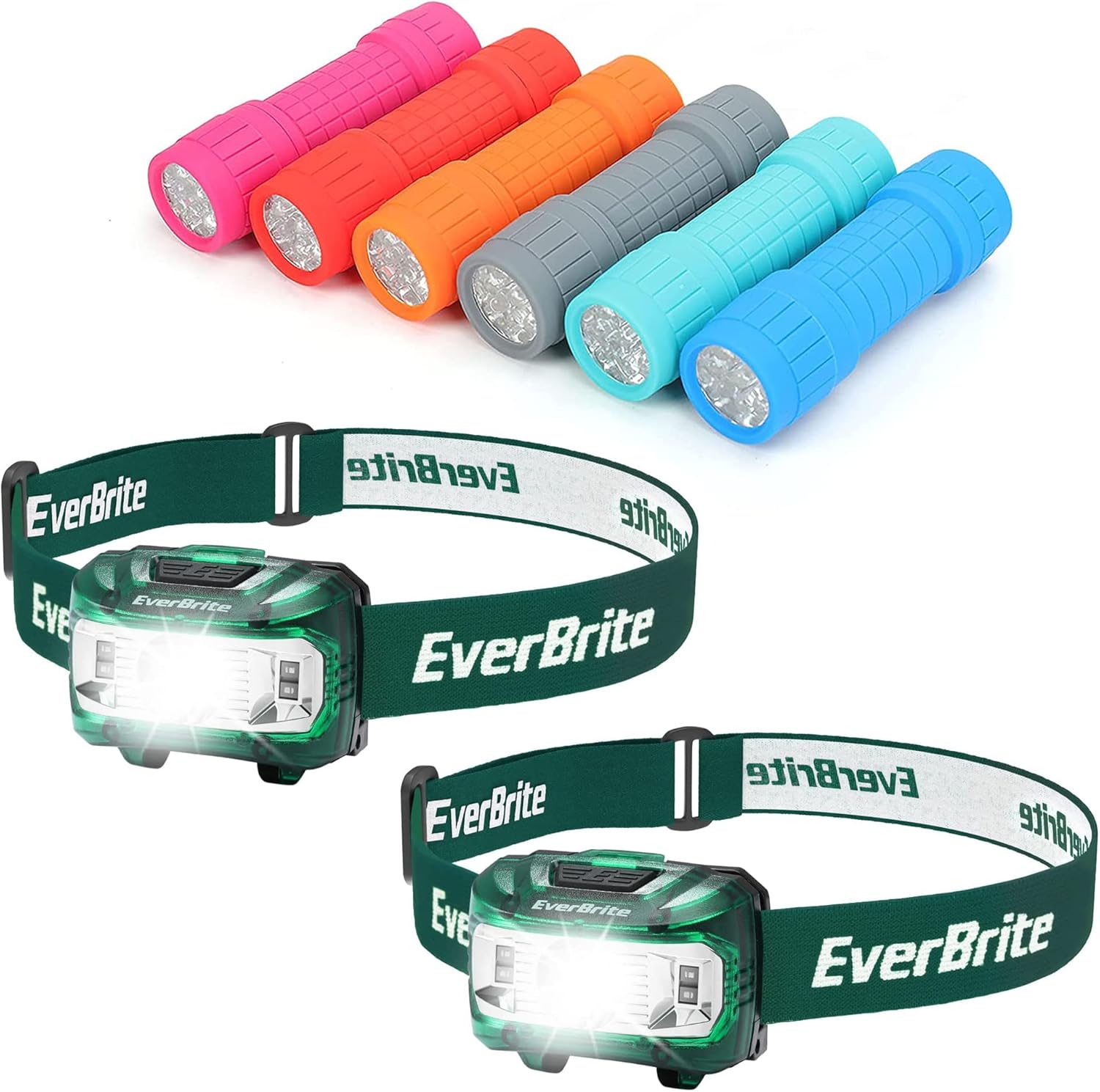EverBrite 6-Pack LED Flashlight and 2-Pack LED Headlamp - Amazon.com
