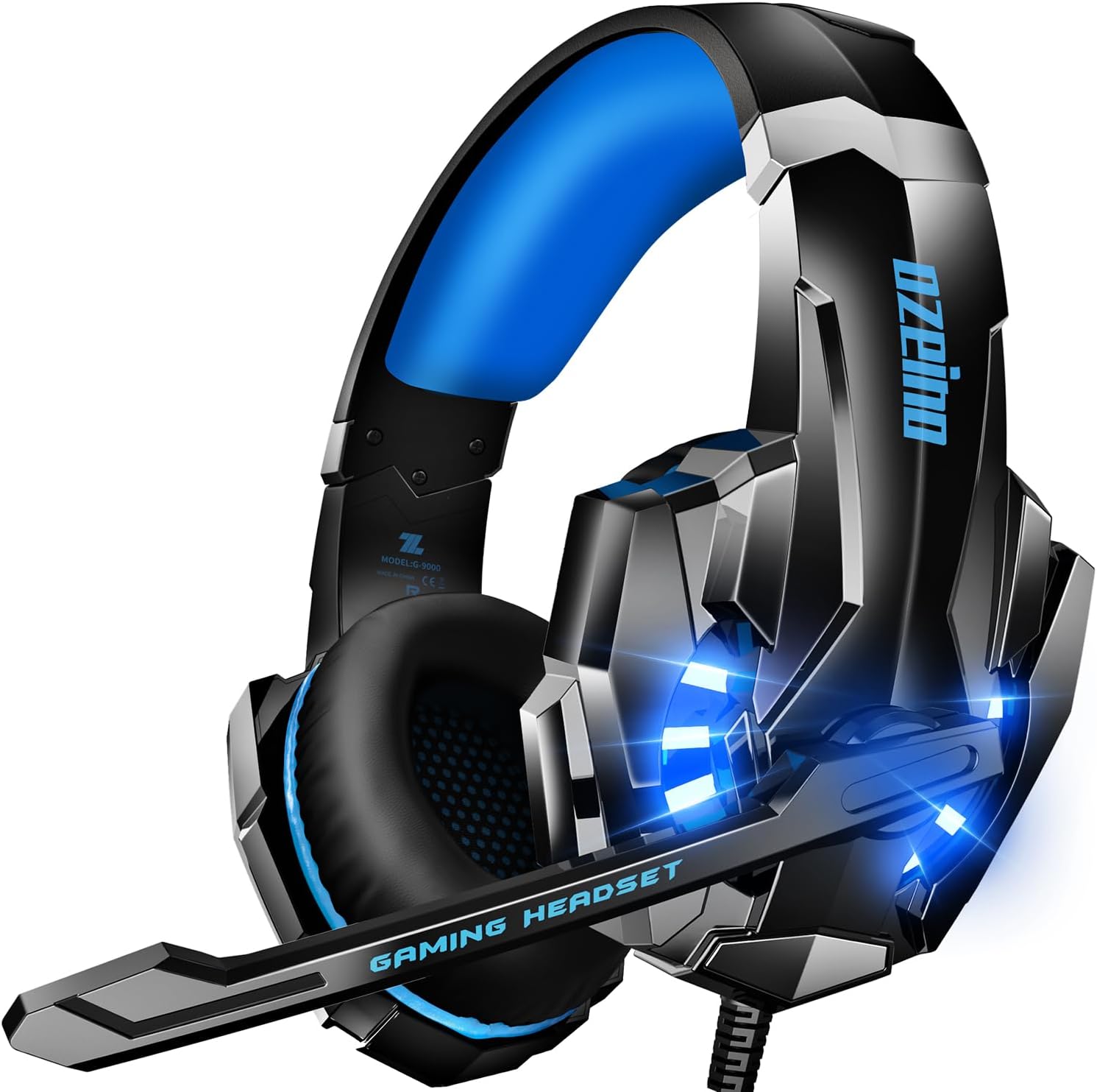 Ozeino Gaming Headset for Ps4 Ps5 3D Surround Sound Noise Cancelling ...