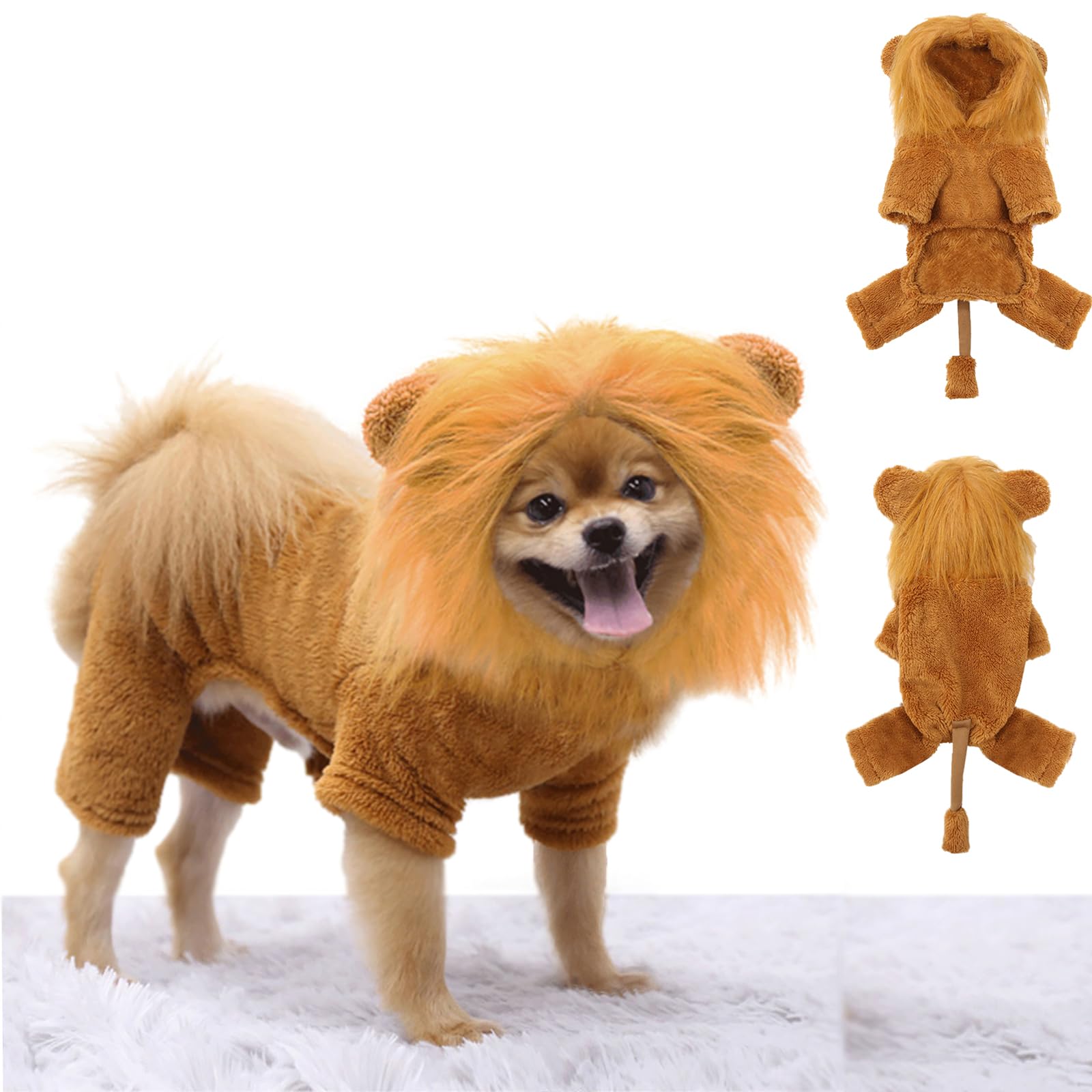 Amazon.com : Generic Lion Mane for Dogs Realistic Lion Mane Wig Dog ...