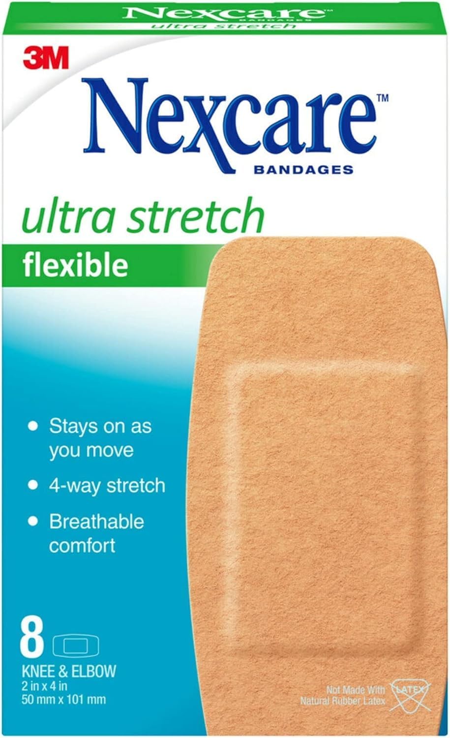 Amazon.com: Nexcare Active Bandages, Extra Cushion, Knee & Elbow, 8 ct ...