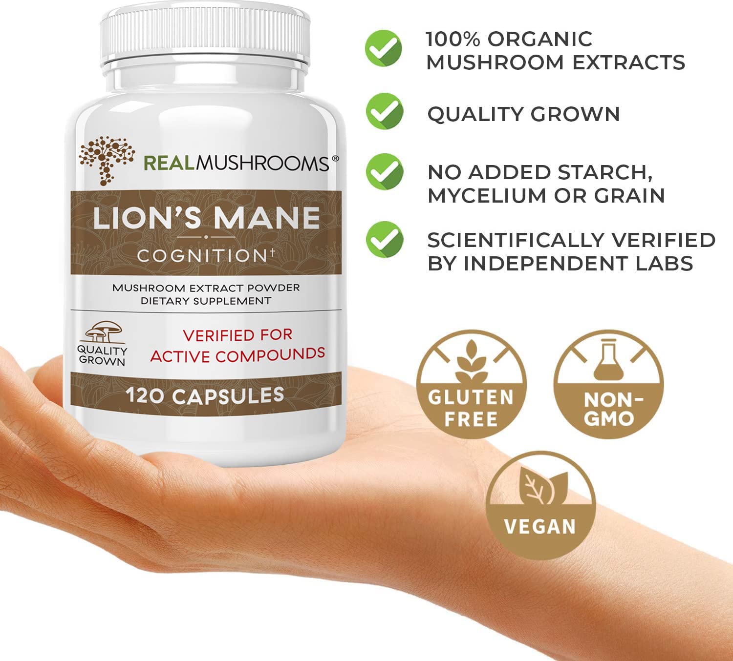 Lions Mane Brain and Focus Supplements - Mushroom Powder Extract ...