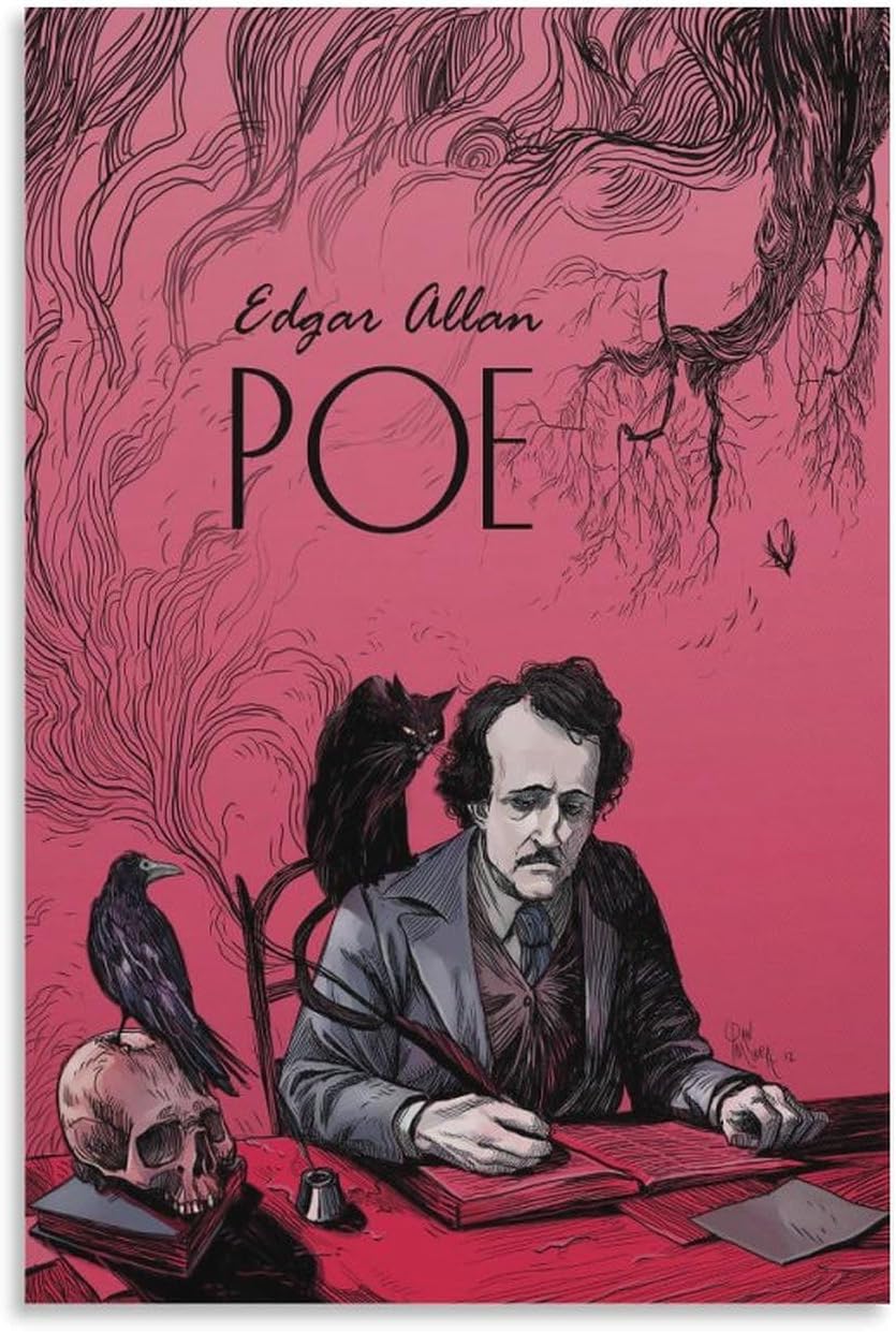 Amazon.com: Edgar Allan Poe Gothic Poster The Raven Spooky Creepy Scary ...