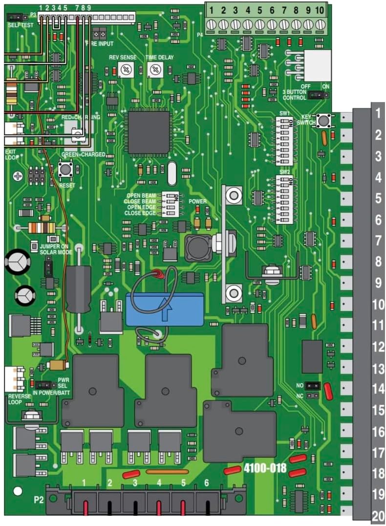 Amazon.com: DKS 4100-018 Main Motherboard for Doorking Gate Operator ...