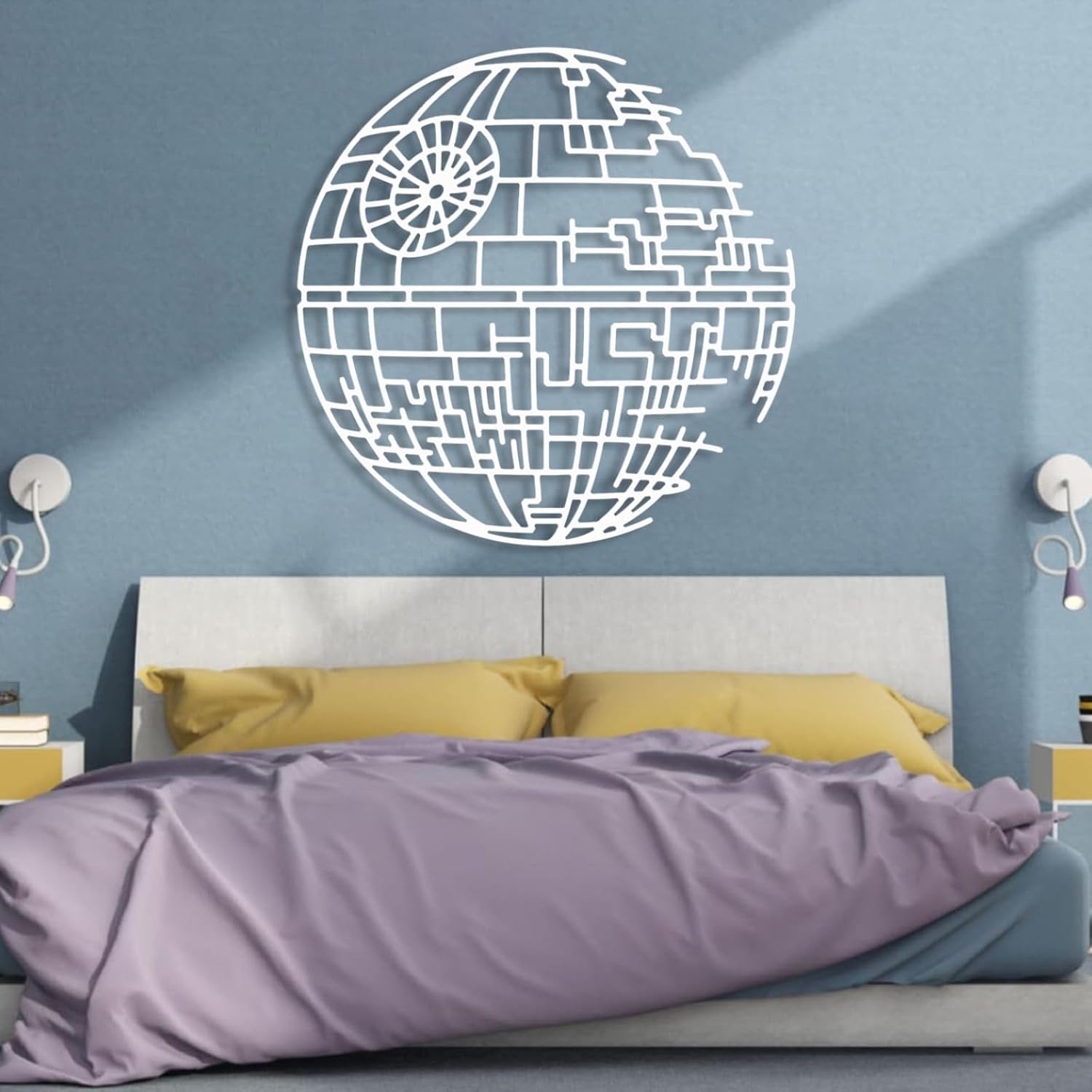 Amazon.com: Death Star Metal Decor, Star Wars Wall Art, Star Wars Metal ...