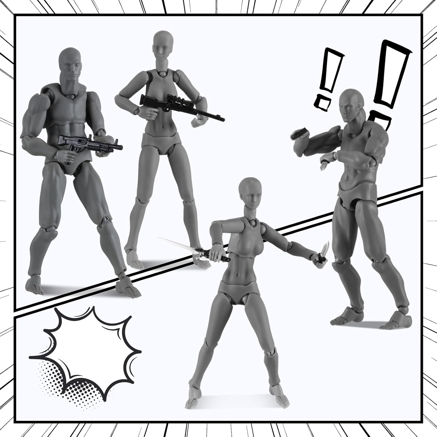 Wettarn 4 Sets Action Figure Drawing Model Body Nepal | Ubuy
