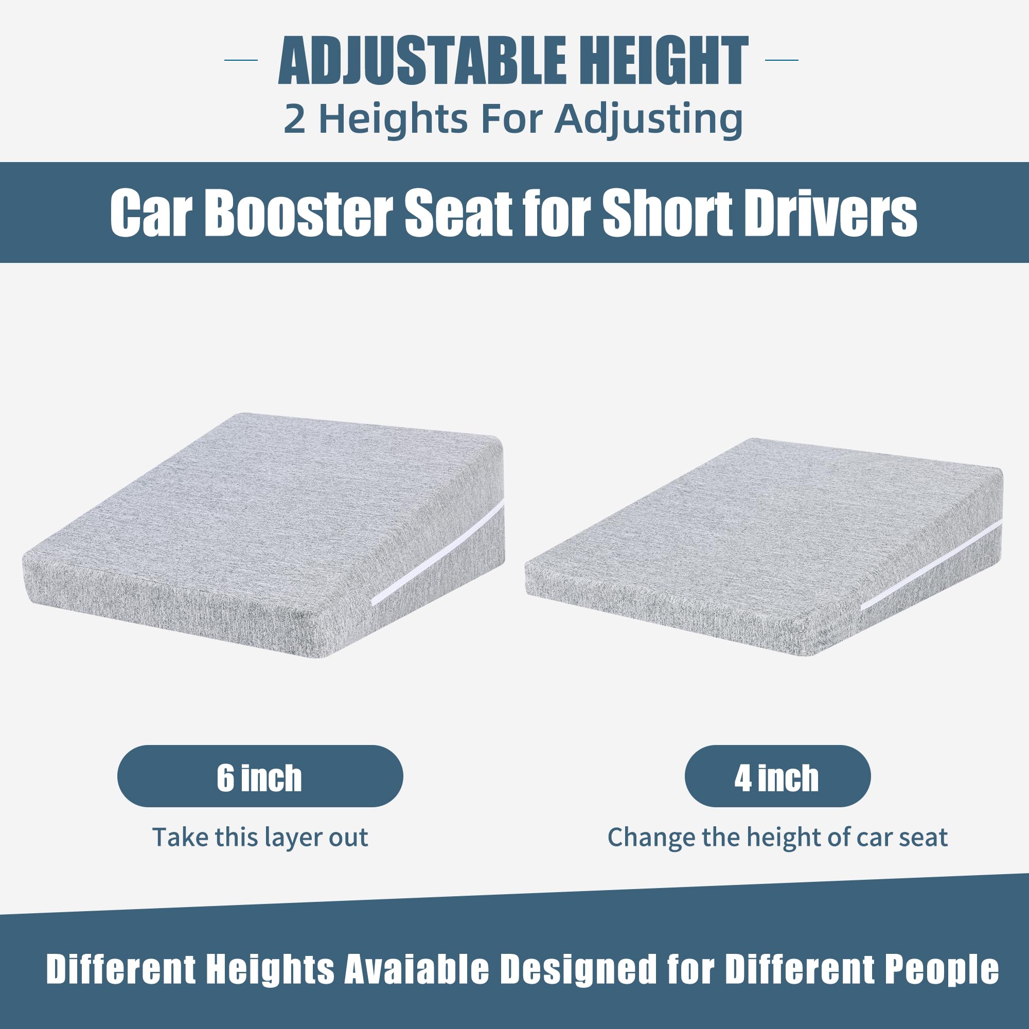 Snapklik.com : Adjustable Car Booster Seat For Short Drivers, Adult ...
