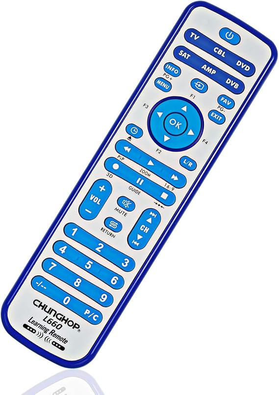 CHUNGHOP Universal IR Learning Remote Control for Smart TV VCR CBL DVD ...