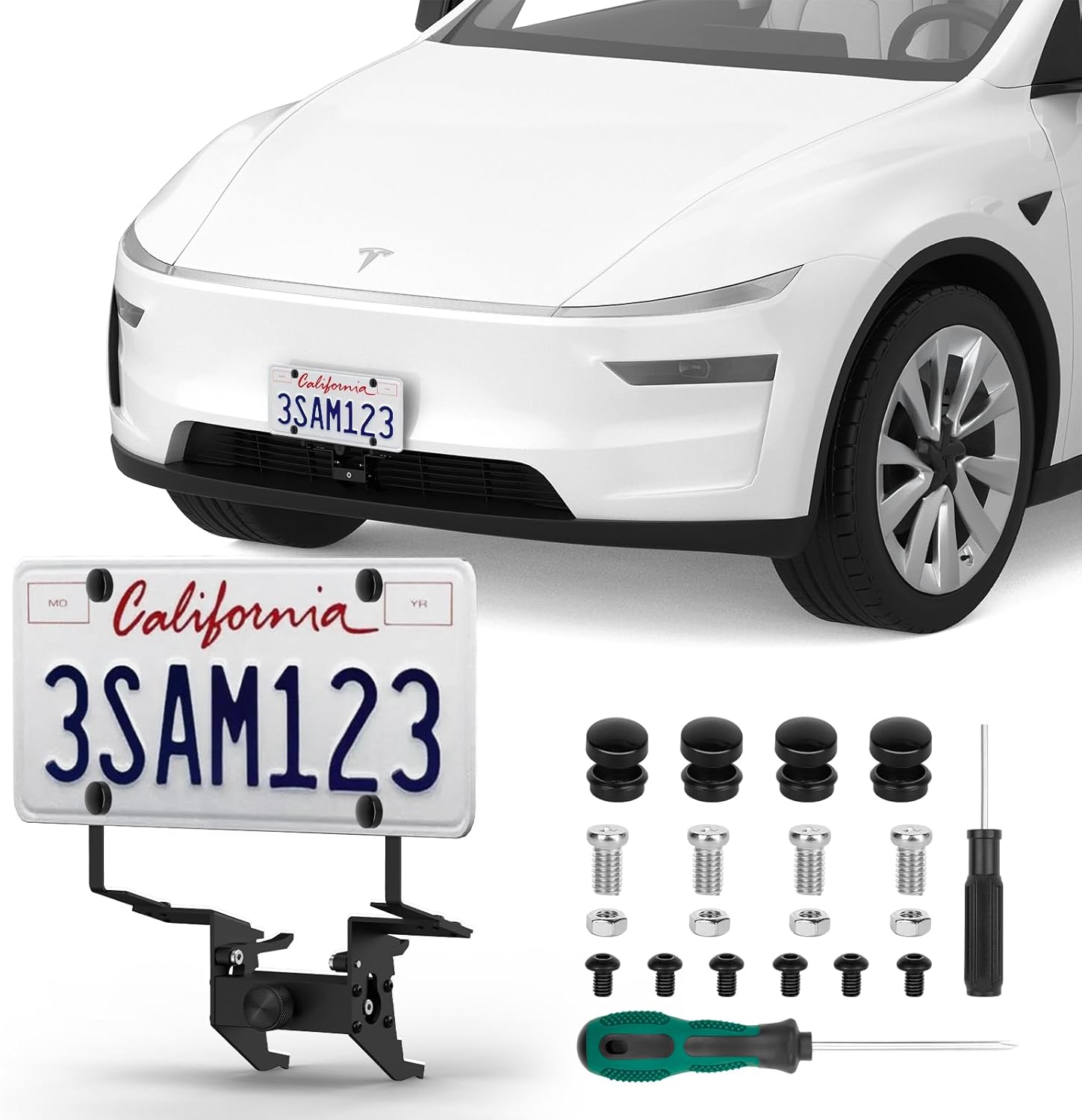 Amazon.com: 2026 Upgraded Lockable No Drill Front License Plate Holder ...