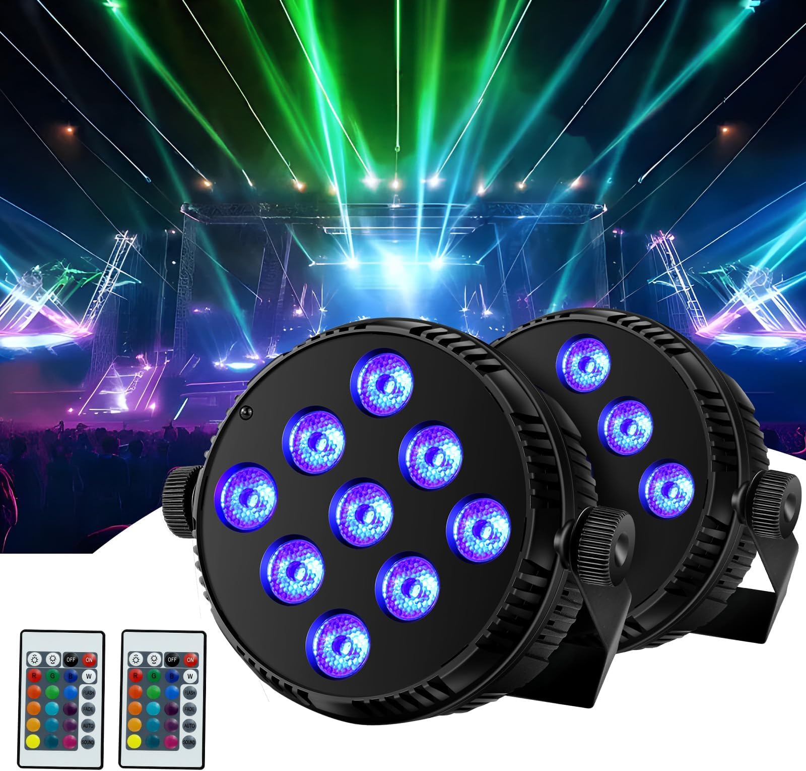 Amazon.com: Stage Lights 36 LED Par Lights RGB Stage Lighting Uplights ...