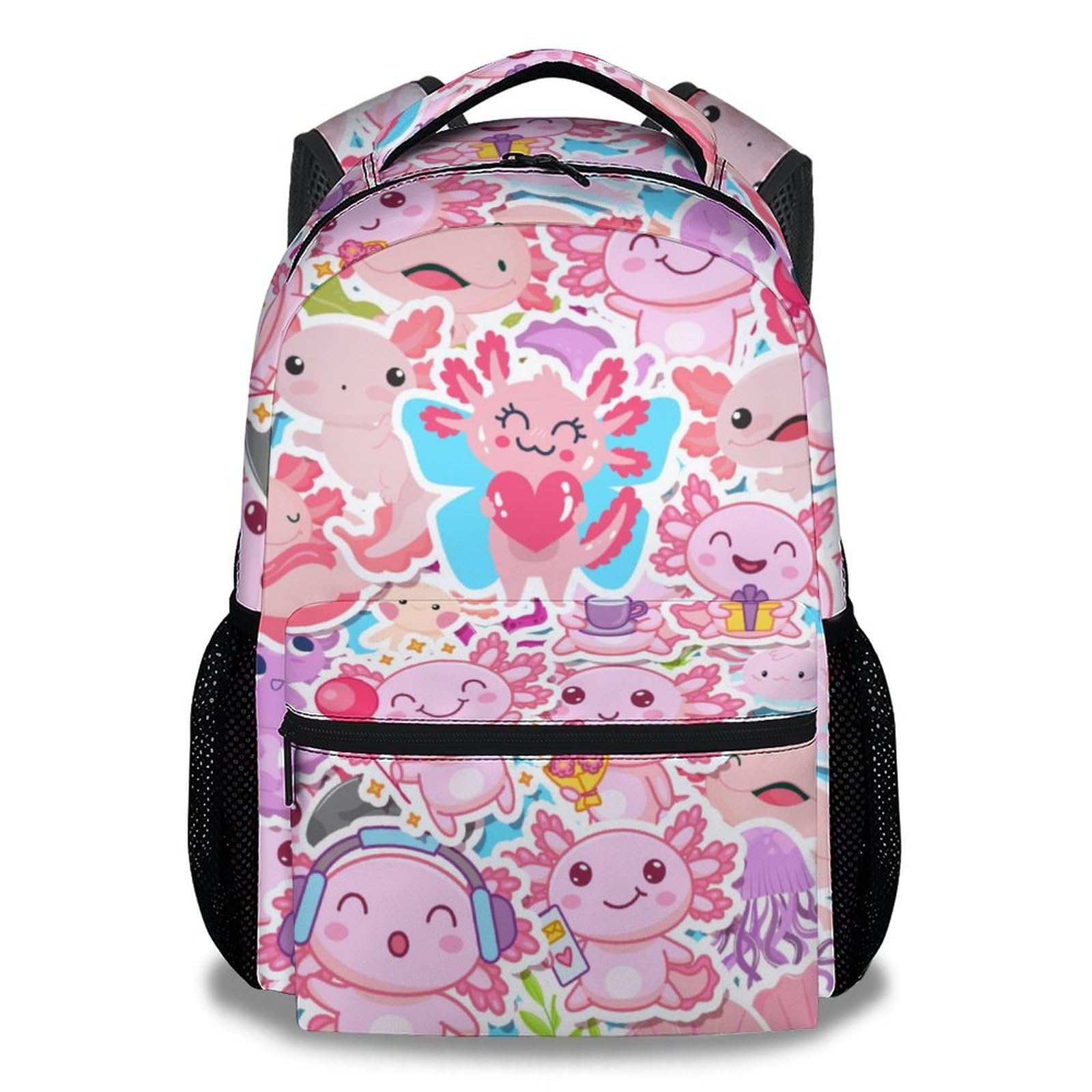 Amazon.com | PAKKITOP Girls Backpack for School - 16" Cute Axolotl ...