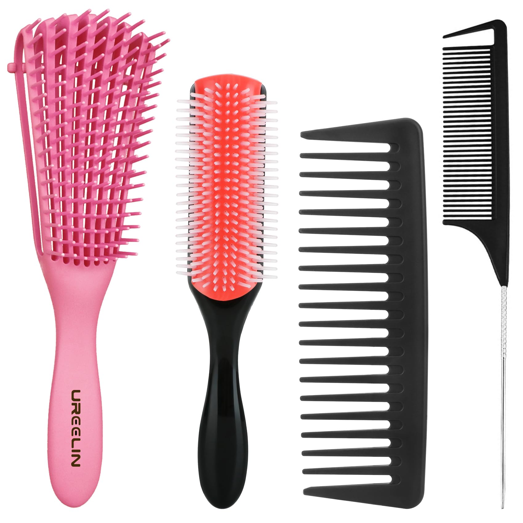 Amazon.com : UREELIN hair Brush Set for Afro America/African Hair ...