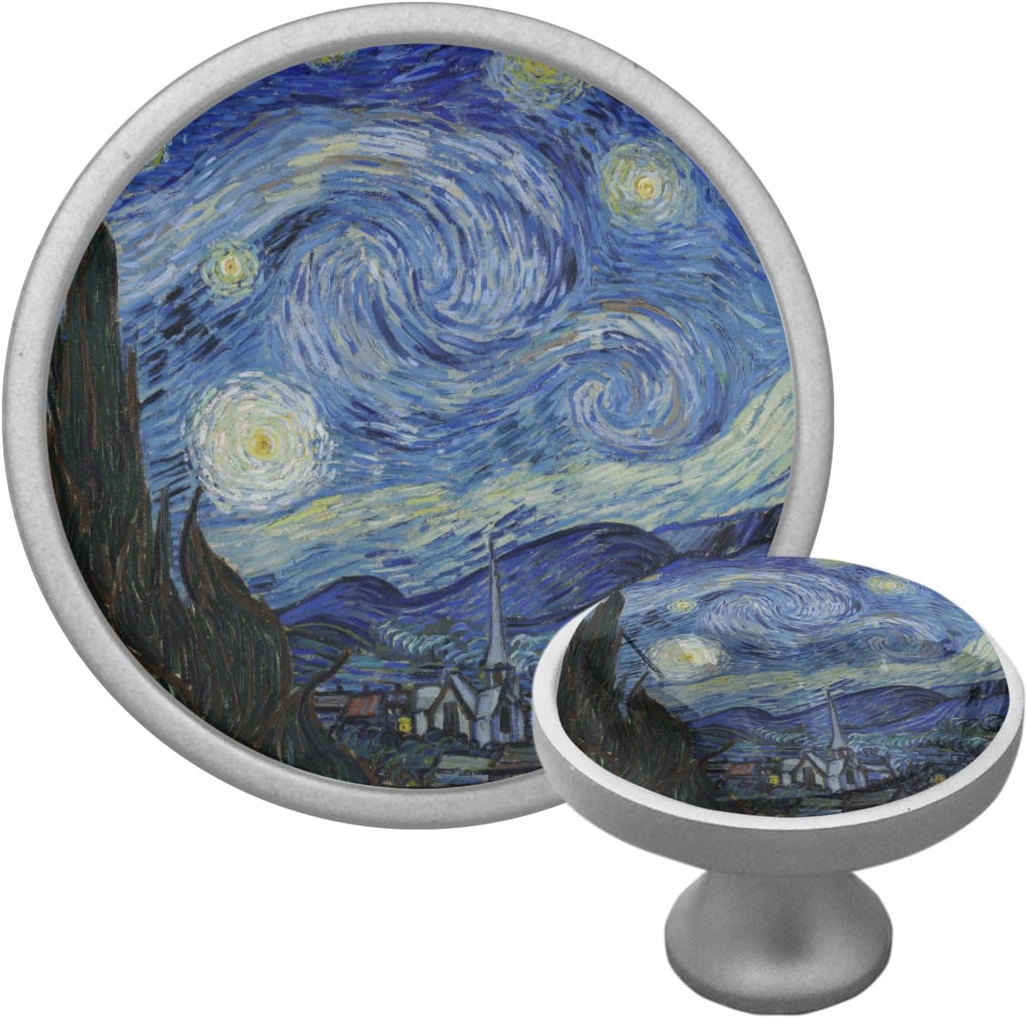 The Starry Night (1889) Cabinet Knob (Silver) - Amazon.com