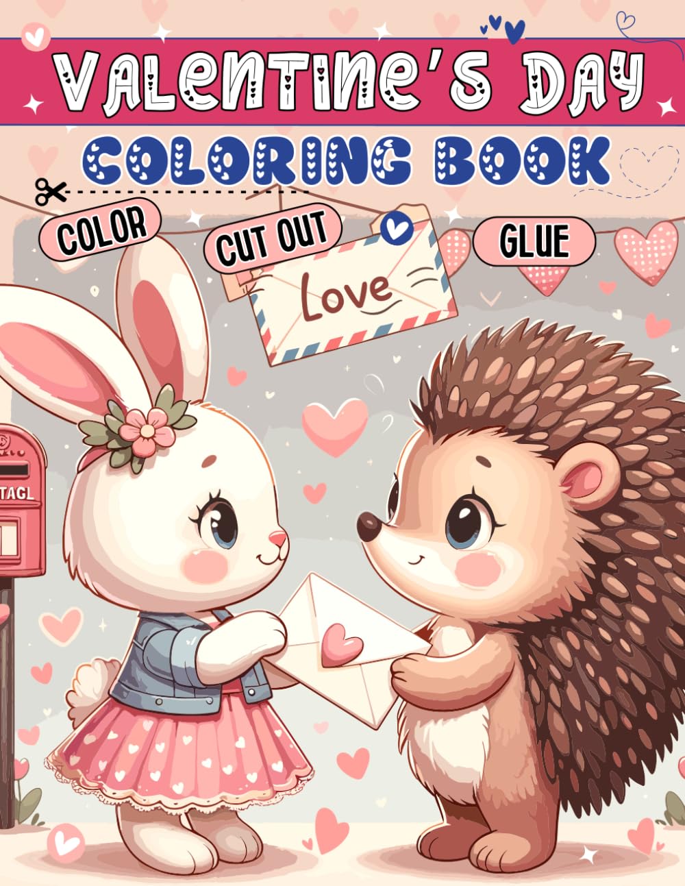 Valentine's Day Coloring Book for Kids: A Cut-Out Adventure for ...