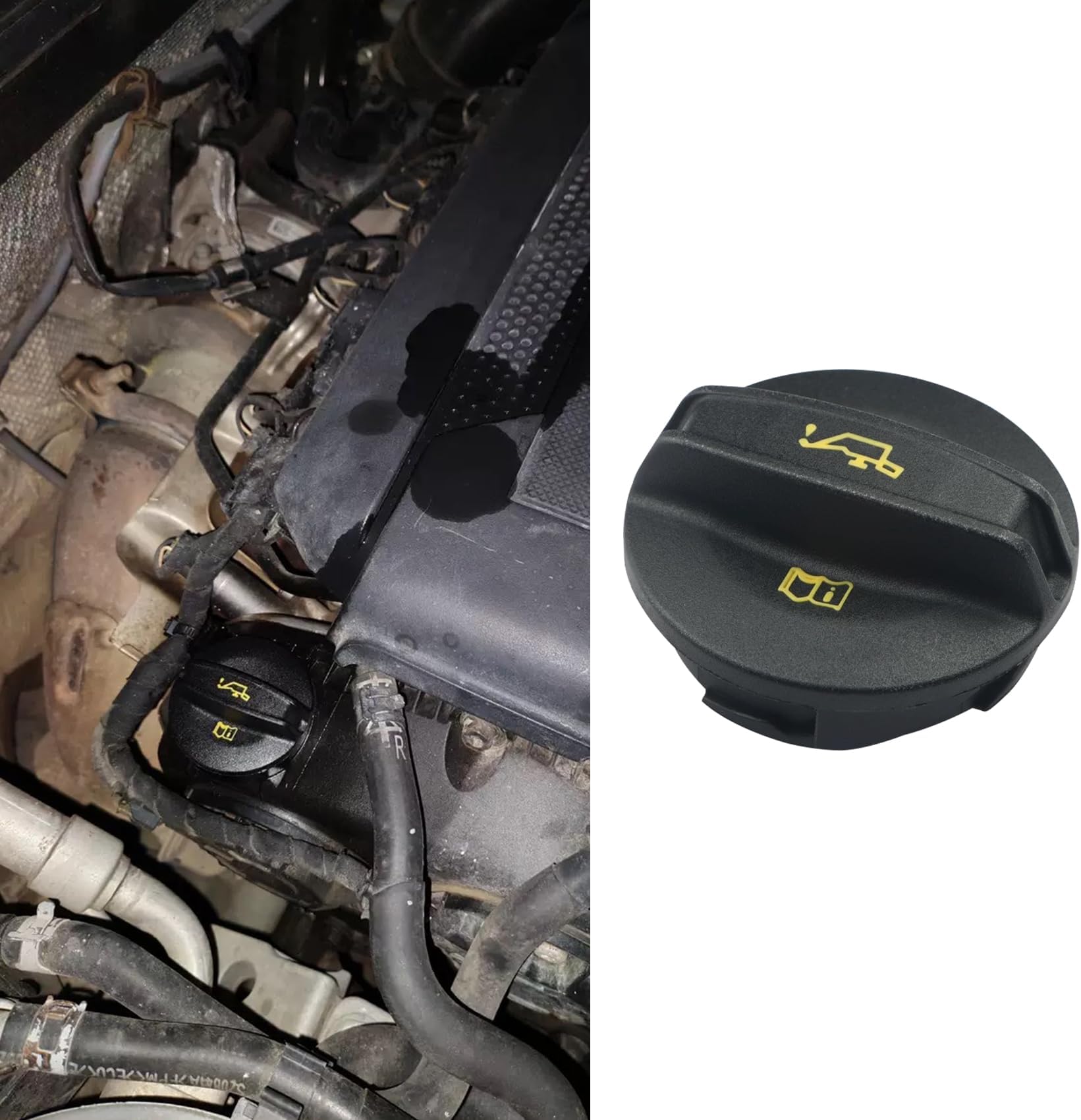 Amazon.com: Tecledsn Car Engine Oil Filler Cap Cover with Pattern ...