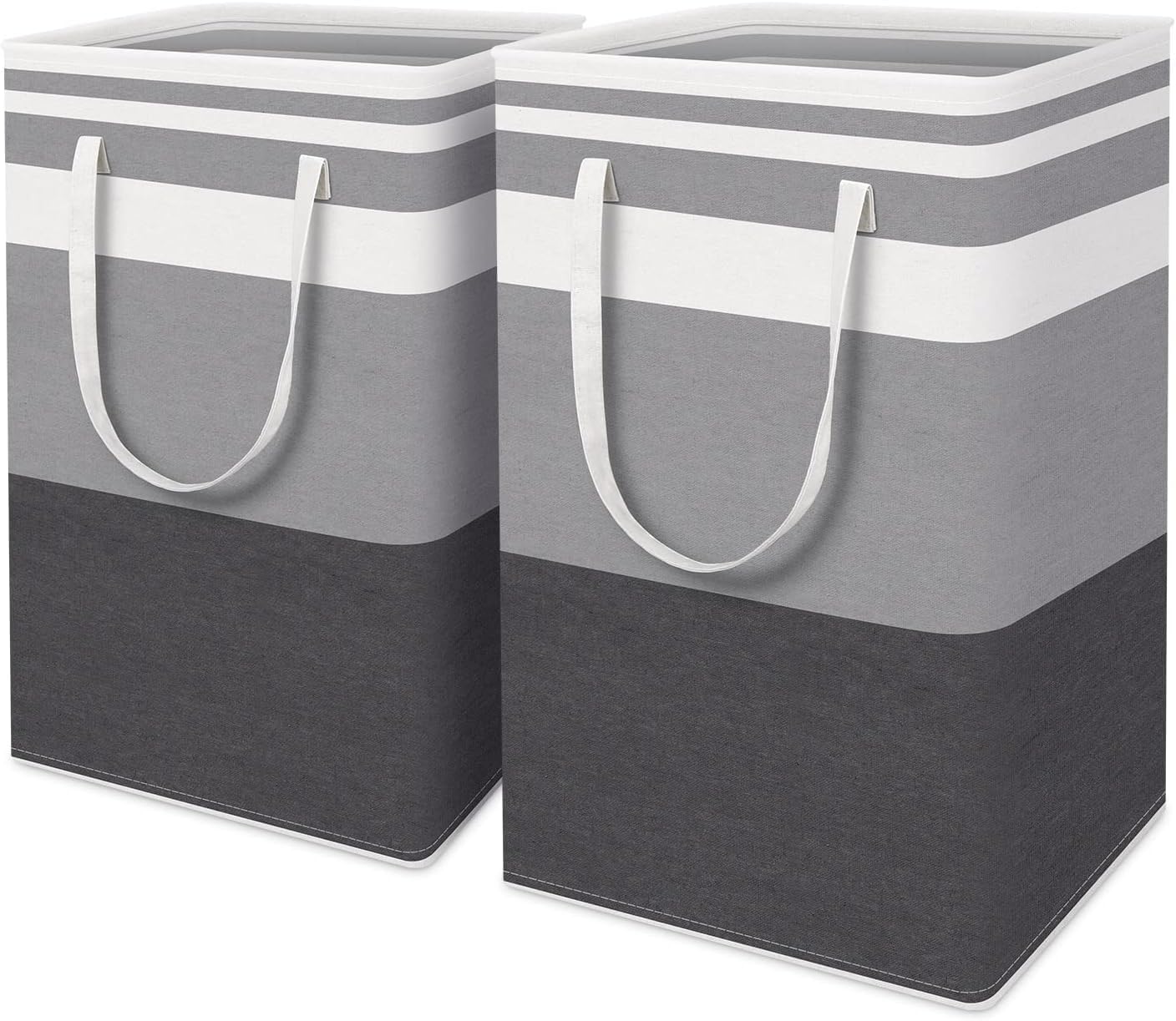Lot de 2 Grand panier à linge pliable avec poignées faciles à ...