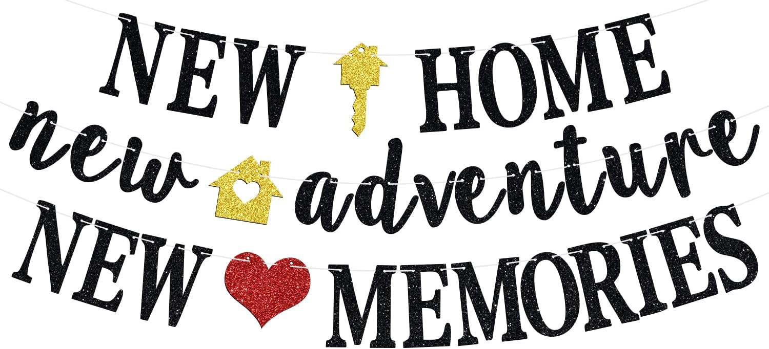 Amazon.com: New Home New Adventure New Memories Banner, Welcome New ...
