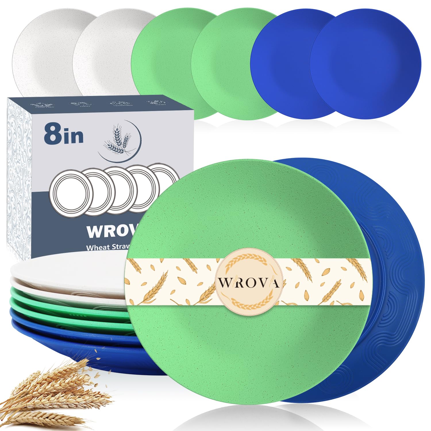 Snapklik.com : Wrova Wheatgrass Plates Set - Ideal For Outdoor Use ...
