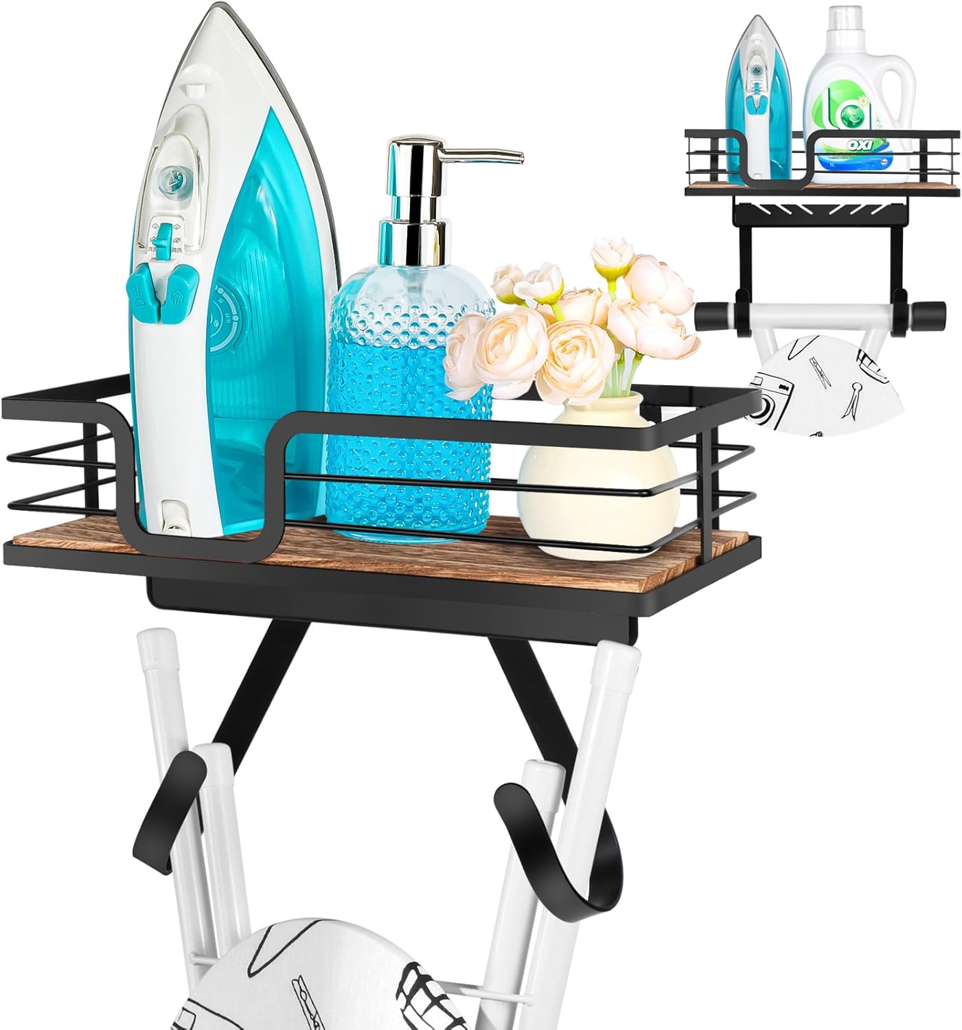 Amazon.com: Atealus Ironing Board Hanger Wall Mount-Over The Door Iron ...