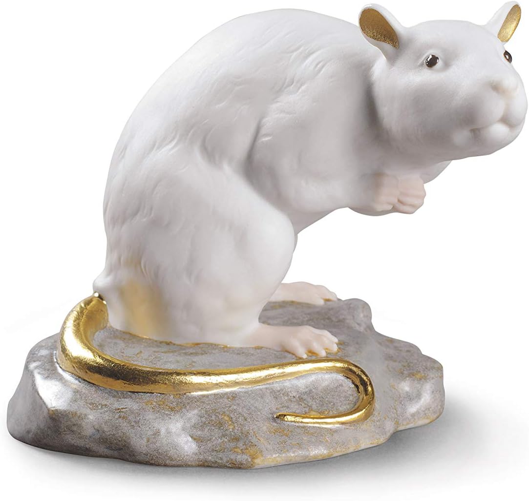 Amazon.com: LLADRÓ The Rat Figurine. Porcelain Rat Figure. : Home & Kitchen