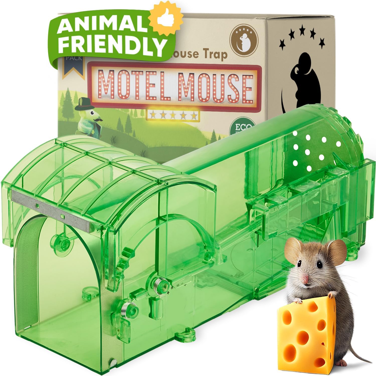 Motel Mouse Humane Mouse Traps for Indoor & Outdoor - Easy to Use, Easy ...