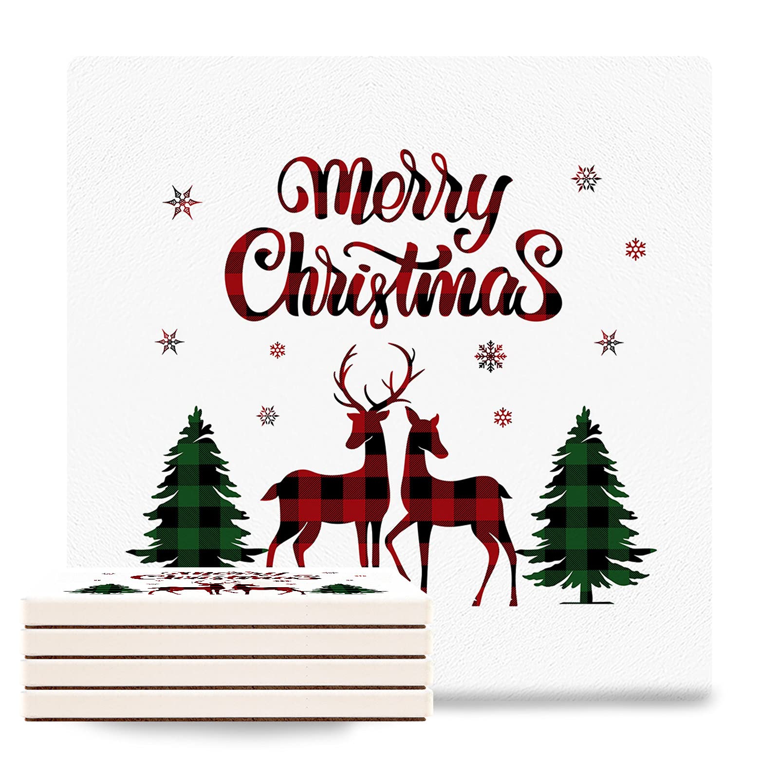 Ceramic Christmas Coasters