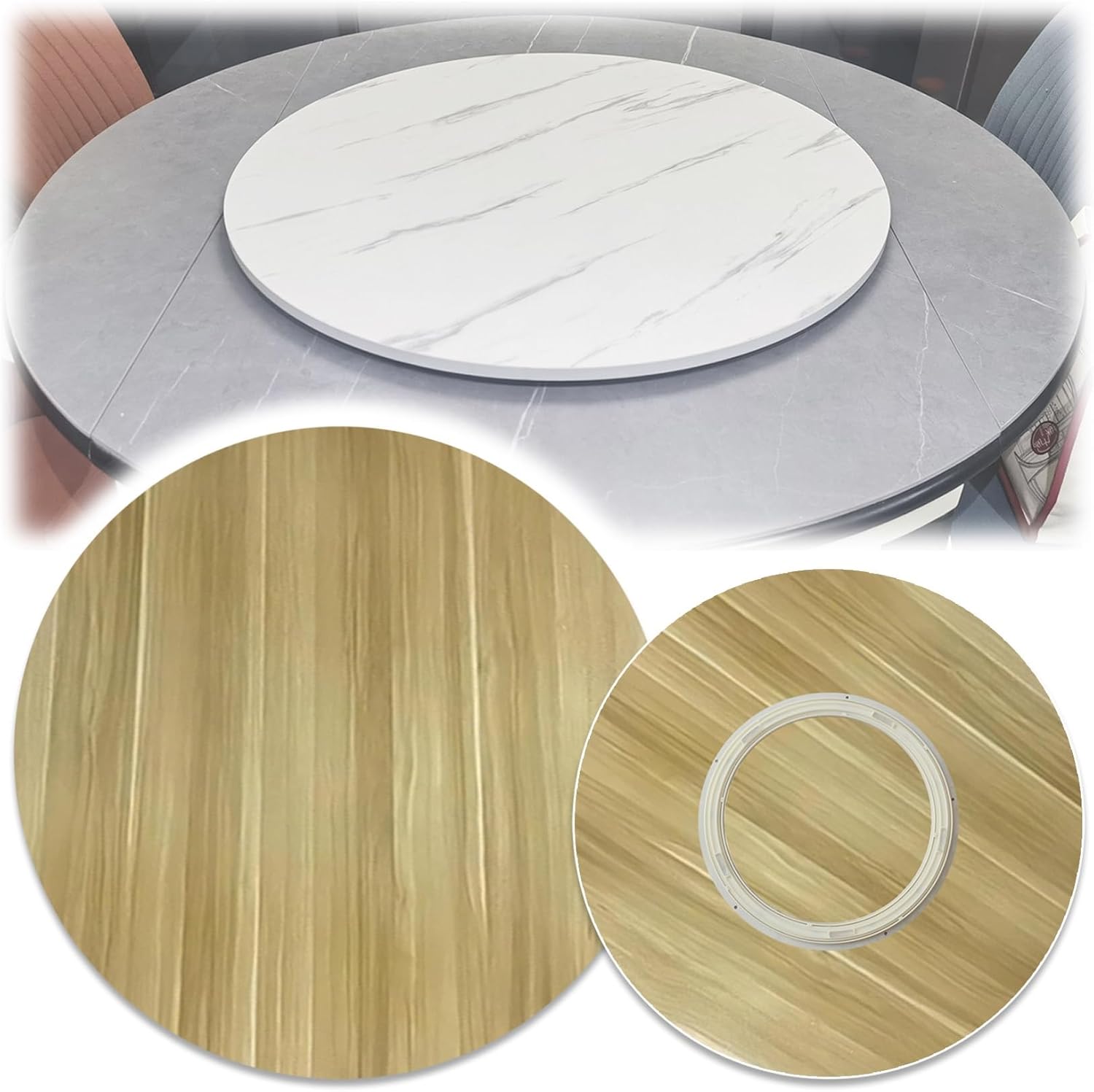 Amazon.com: Round Rotating Serving Tray For Dining Table, 20" 24" 28 ...