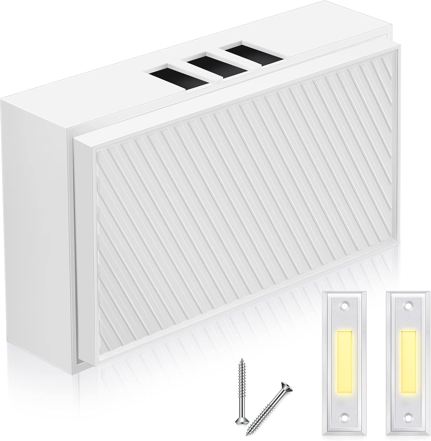 Wired Doorbell Chime Kit with 2 Lighted Push Buttons, 16V 10VA Two ...