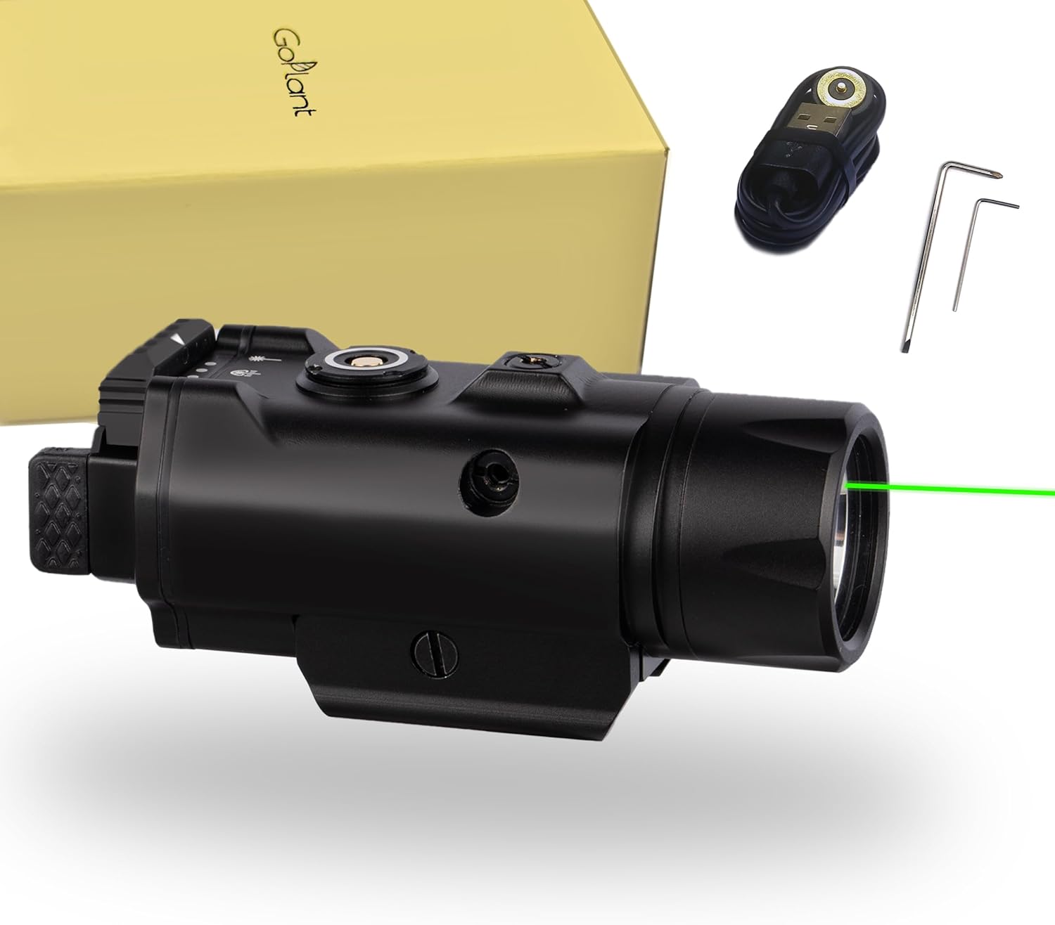 Amazon.com: GOPLANT 1500 Lumens Pistol Flashlight Laser, Adjustable ...