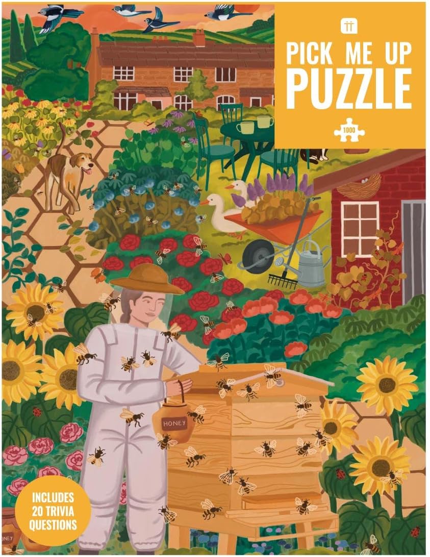Amazon.com: Talking Tables 1000 Piece Bee Puzzle for Adults with ...