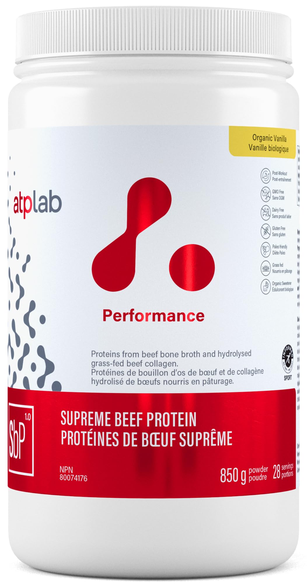 ATP LAB - ATP Supreme Beef Protein Powder Grass Fed 850g (Vanilla ...