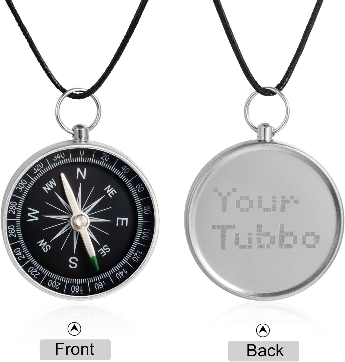 CusGifta (Golden/Silver Color) Compass with Luminous Function, Compass ...