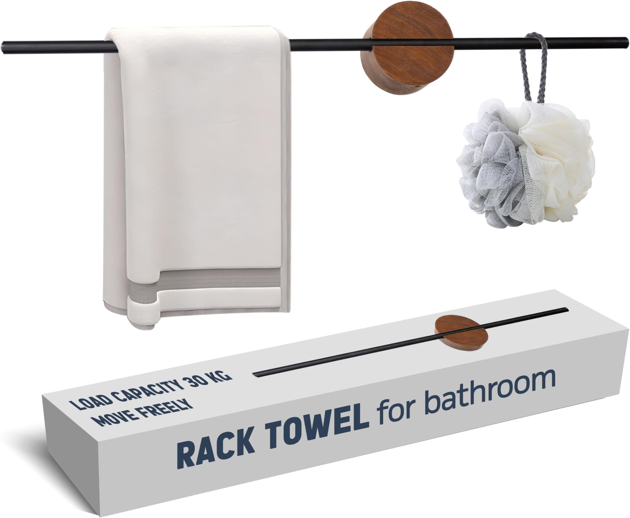 Amazon.com: Bath Towel Holder, Adjustable Towel Bar, Self Adhesive ...